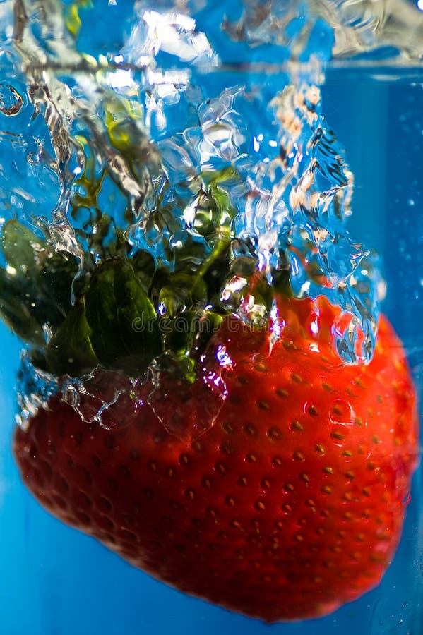 Fresh strawberry in water stock photo. Image of liquor, bubbles - 7434