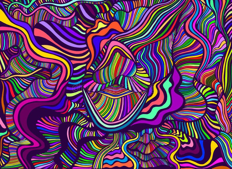 Rainbow Color Psychedelic Abstract Waves Pattern. Fantastic Art with ... Rainbow Color Psychedelic Abstract Waves Pattern. Fantastic Art with ...