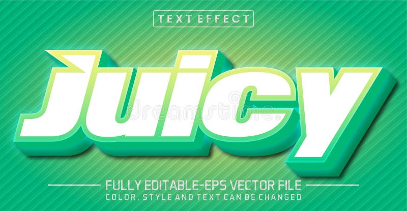 Juicy Text Editable Style Effect Stock Vector - Illustration of ...