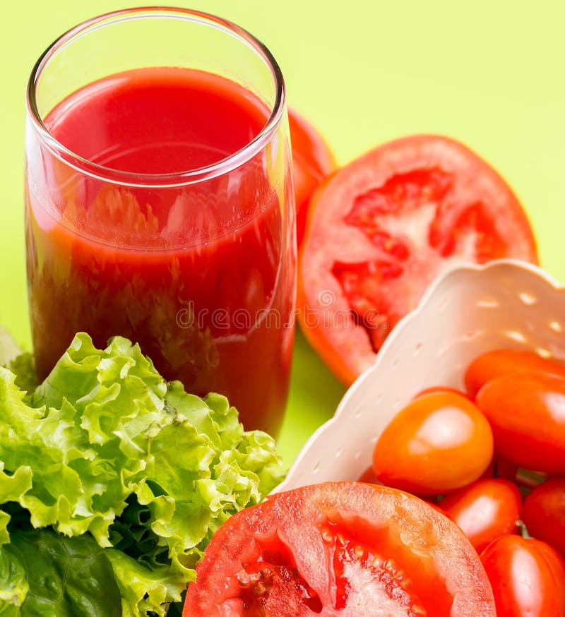 Tomato Juice Drink Shows Refresh Thirsty and Refreshments Stock Image ...