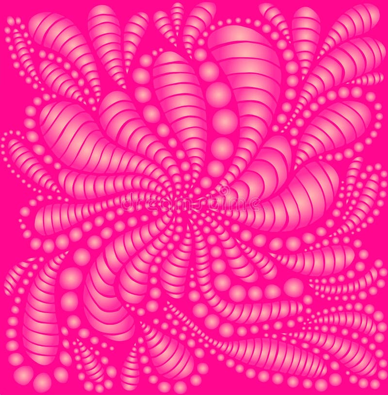 Juicy Vivid Pink Gradient Color Abstract Pattern. Doodle Decorative ...