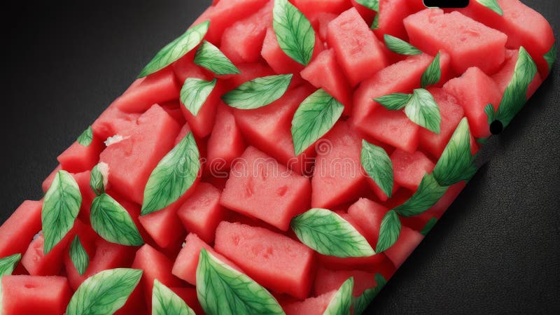Juicy Watermelon Phone Case.AI Generated Stock Illustration ...