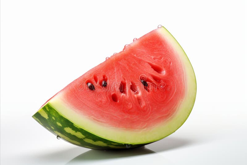 Juicy Watermelon Slice Isolated on White Background High Quality Image ...