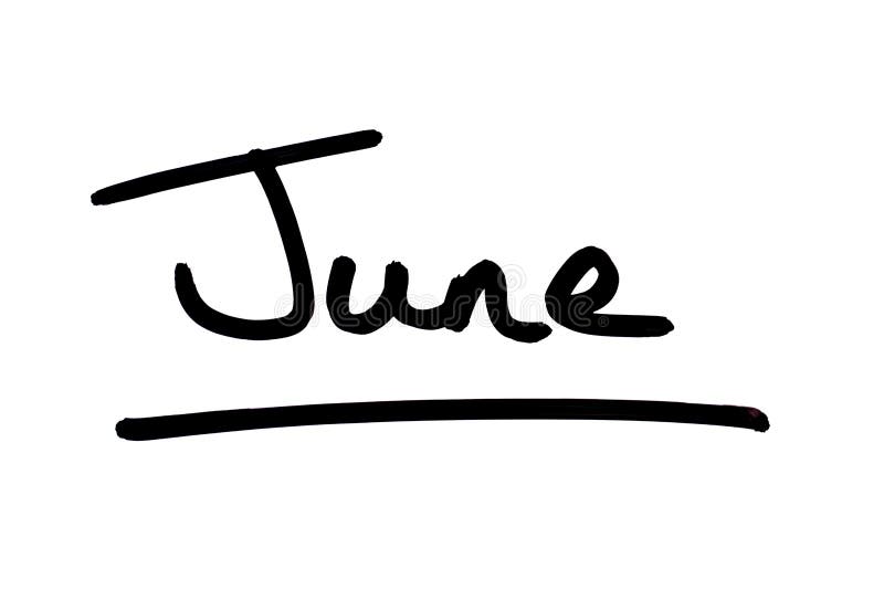 Écriture Manuscrite Textuelle De Juin Calligraphie De Dessin De Main ...