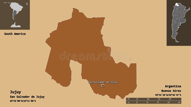 Map of Jujuy Province, Argentina Stock Vector - Illustration of icon ...