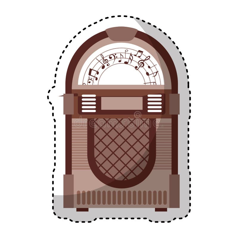 Jukebox Audio Isolated Icon Stock Illustration - Illustration of ...