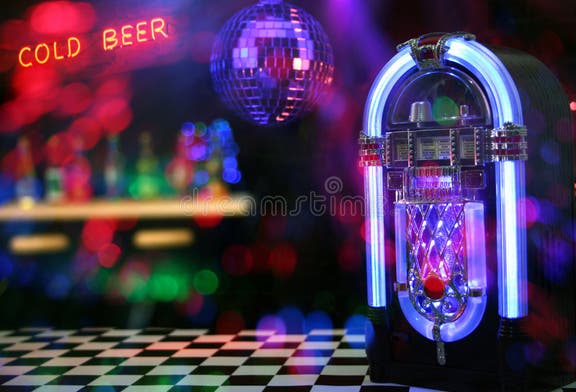 Jukebox in Bar stock image. Image of entertainment, party - 185134731