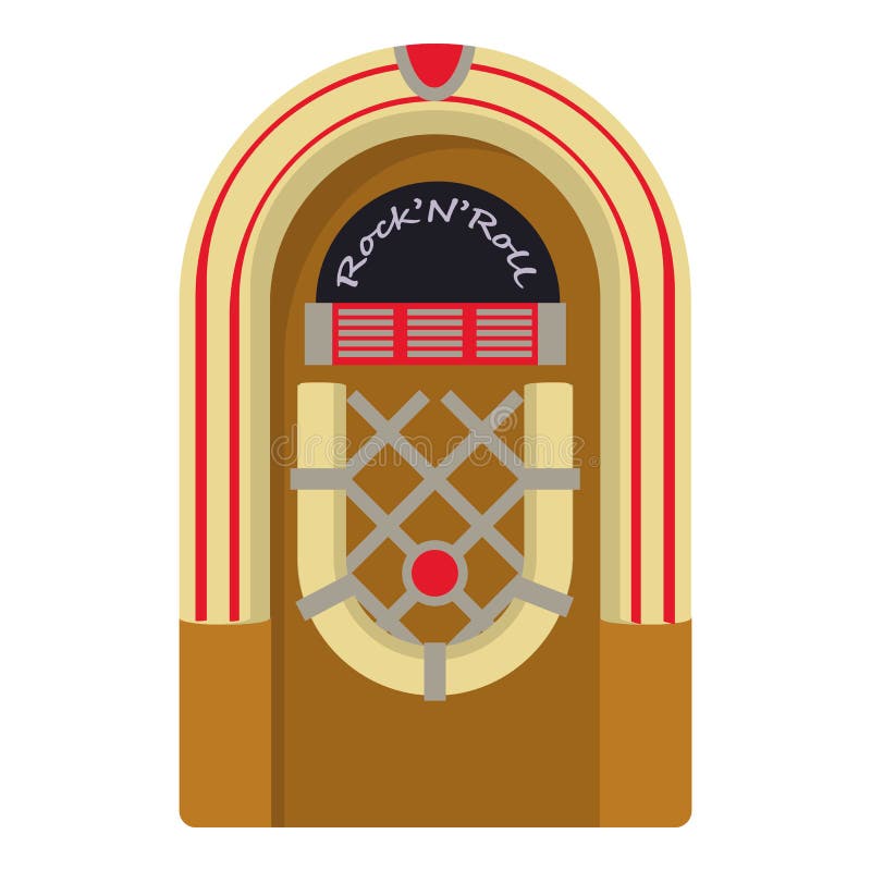 Jukebox Icon, Cartoon Style Stock Vector - Illustration of melody ...