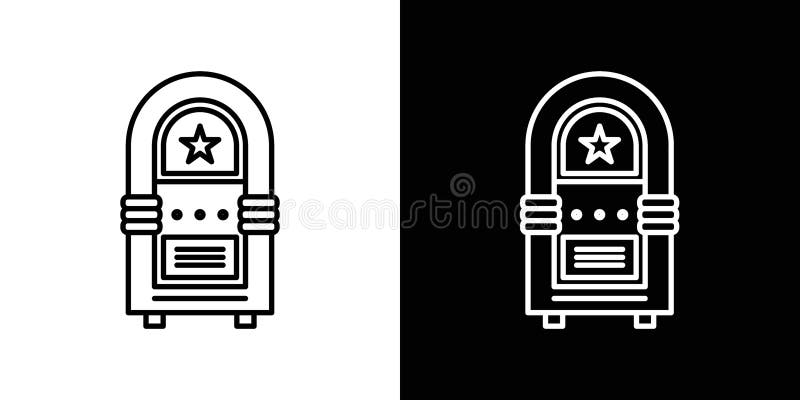 Jukebox Icon Vector Set on White Background Stock Illustration ...