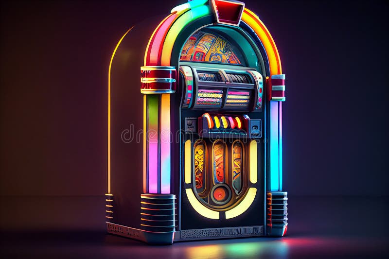 Jukebox Music Player with a Nostalgic Style ,generative AI Stock ...