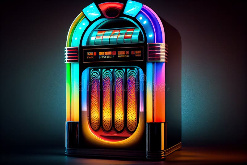 Jukebox Musical Machine with a Nostalgic Style ,generative AI Stock ...