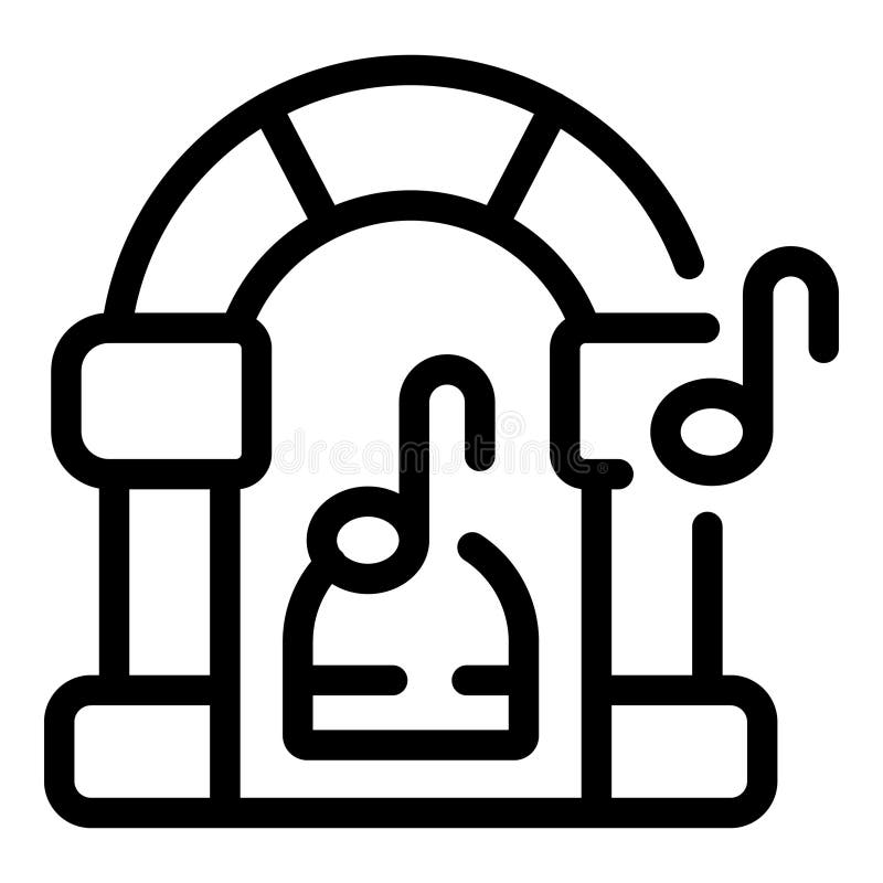 Jukebox Playing Music with Musical Notes Flowing from Arch Stock ...