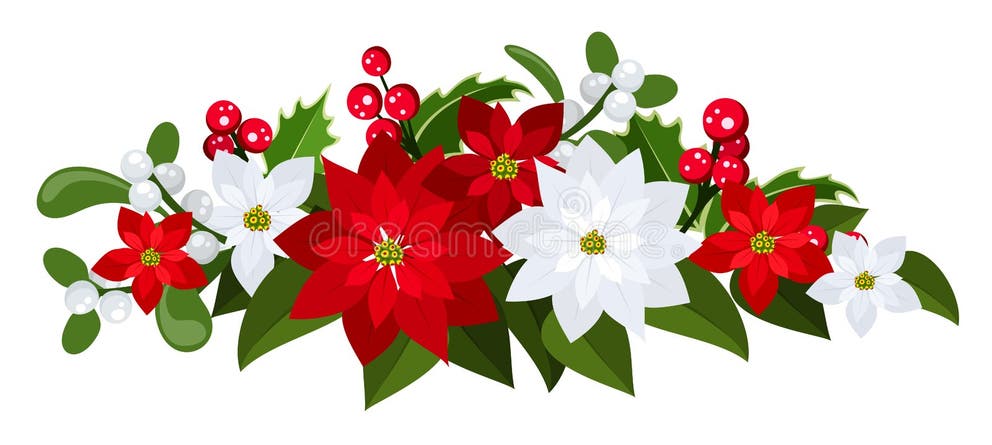 Julbukett. Vektorillustration. Vektor Illustrationer - Illustration av ...