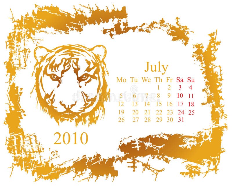 Juli-Monat vektor abbildung. Illustration von plan, zeitplan - 11058465