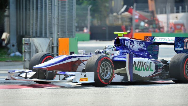 Julian Leal Racing in Singapore GP2 2012 Editorial Photography - Image ...