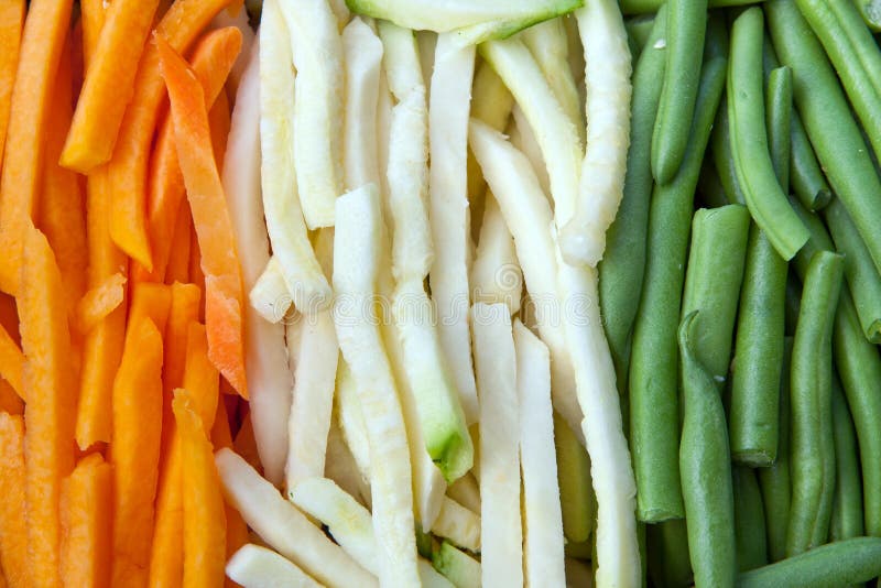 Julienne vegetables stock photo. Image of flavour, peeled - 19090924