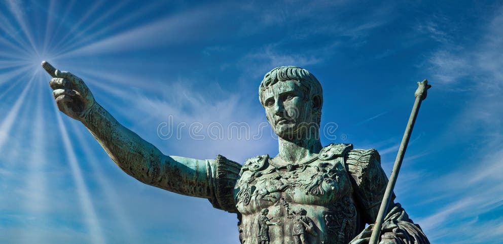 Julius Caesar, Ancient Statue in Rome, Italy. Concept for Leadership ...