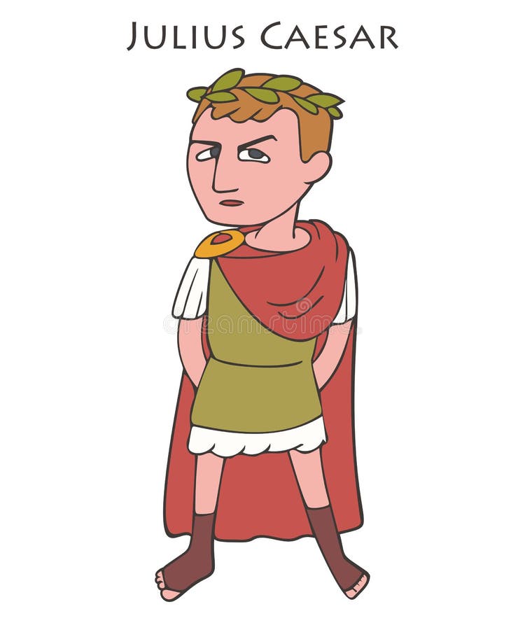 Julius Caesar Cartoon Character Vector Illustration Julius Caesar Cartoon Character Vector Illustration