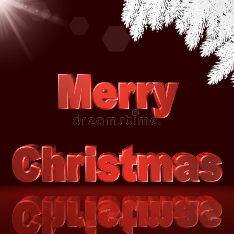 Julpynt Glad Jul, Illustration 3D Stock Illustrationer - Illustration ...