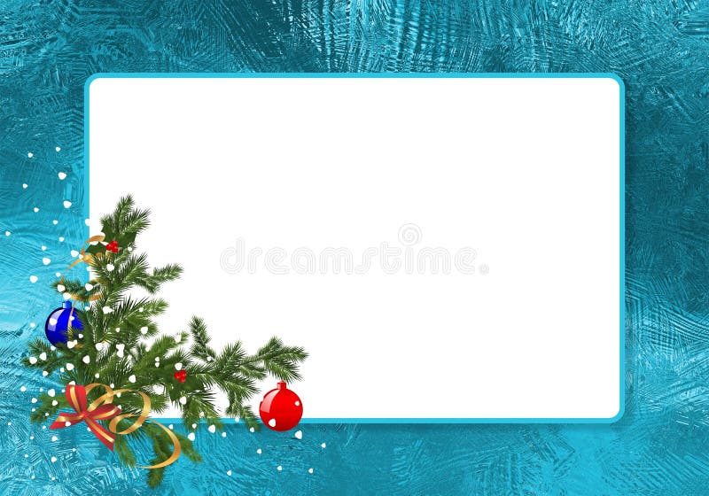 Festlig ram för jul stock illustrationer. Illustration av rektangel ...