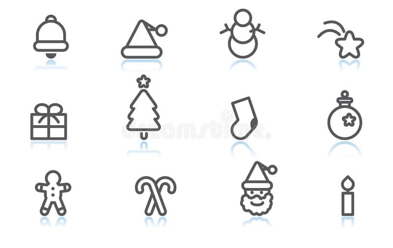 Julsymboler vektor illustrationer. Illustration av bana - 1708948