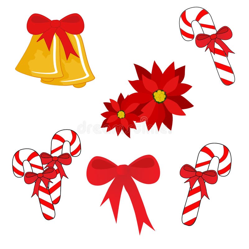 Julsymboler vektor illustrationer. Illustration av konst - 22097546