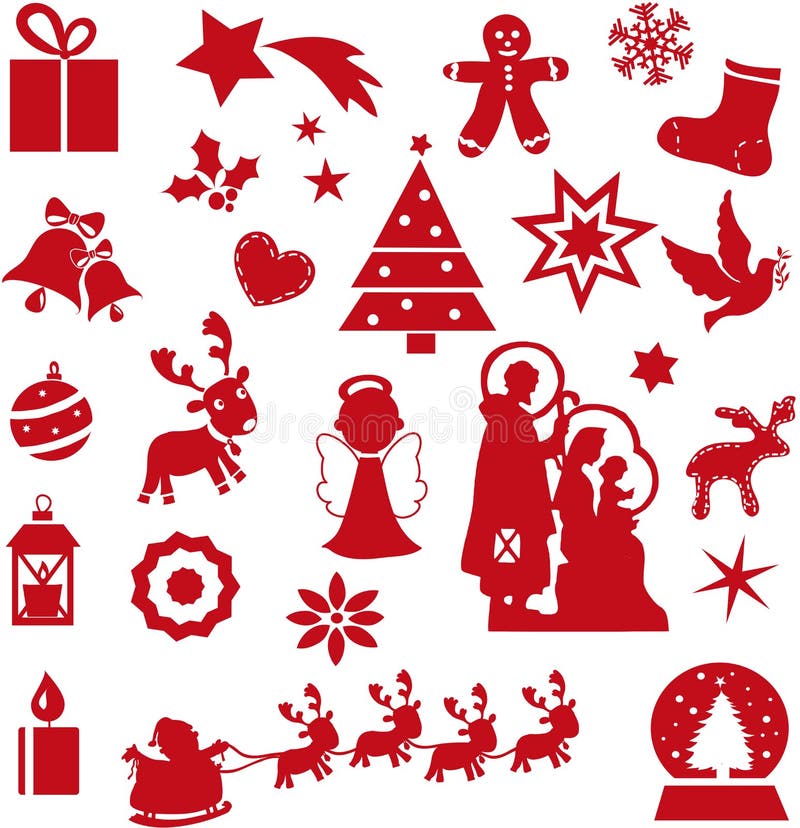 Julsymboler stock illustrationer. Illustration av boll - 35563868