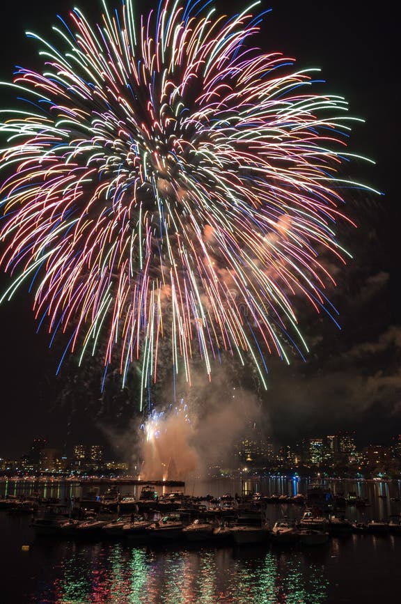 July 4th Fireworks stock image. Image of event, reflection - 29212831