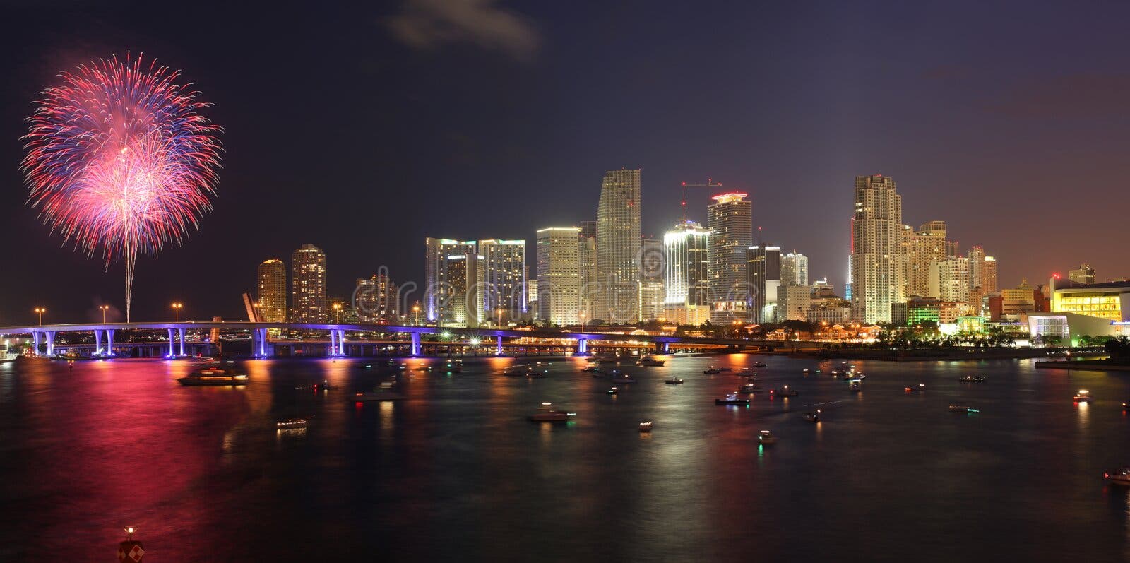 City of Miami. stock photo. Image of scene, place, night - 28751486