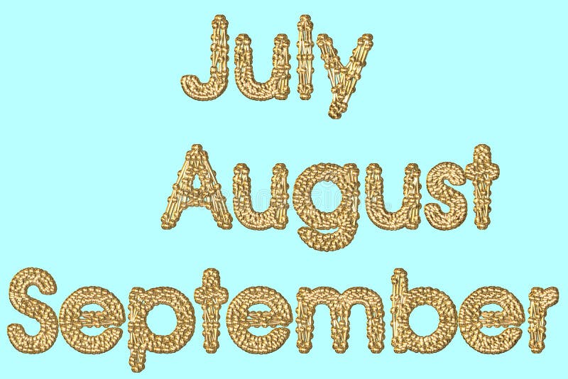 July August and September stock illustration. Illustration of circles ...