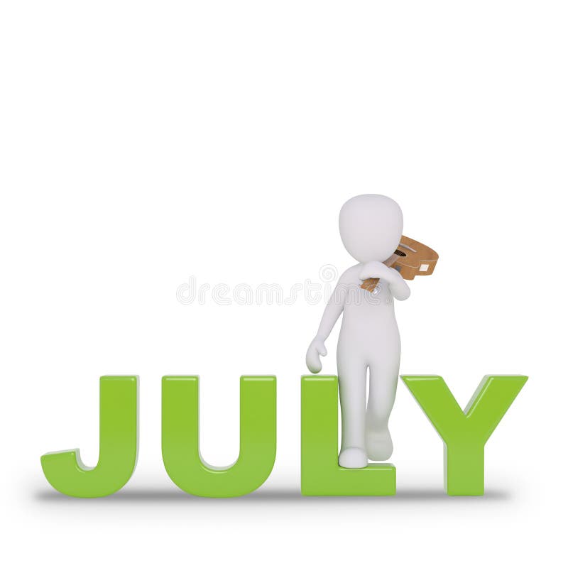 July is a beautiful month stock illustration. Illustration of stickman ...