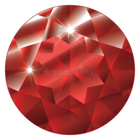 July Birthstone - Ruby stock vector. Illustration of graphics - 3658872