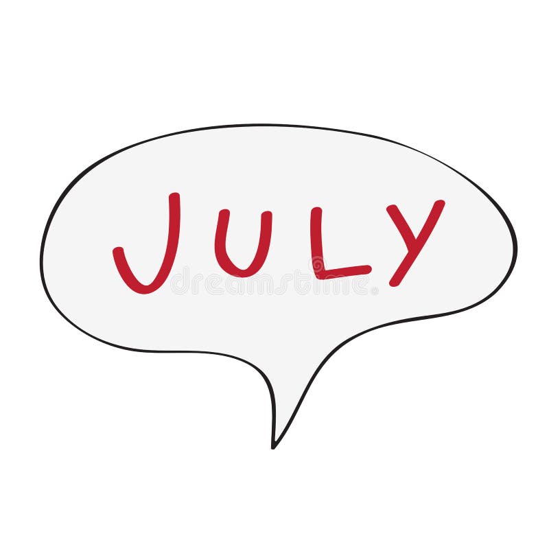 July bubble stock illustration. Illustration of comic - 80886035