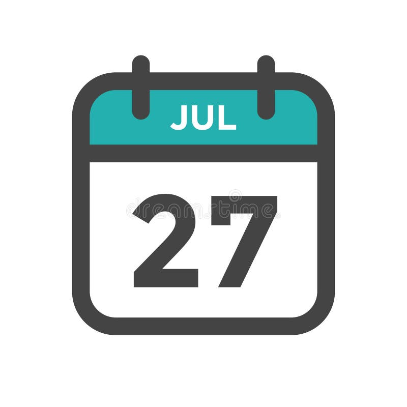 July 27 Calendar Day or Calender Date for Deadlines or Appointment ...
