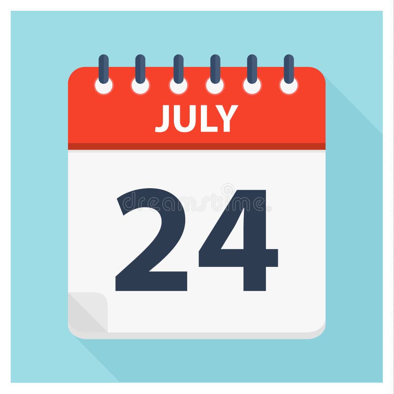 July 24 - Calendar Icon - Calendar Design Template Stock Illustration ...