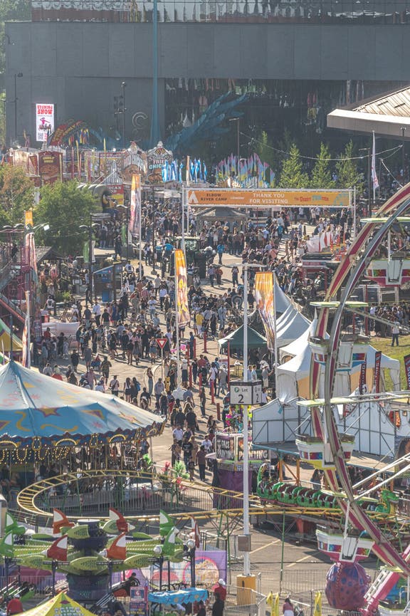 July 14 2024 - Calgary Alberta Canada - Crowds at the Calgary Stampede ...