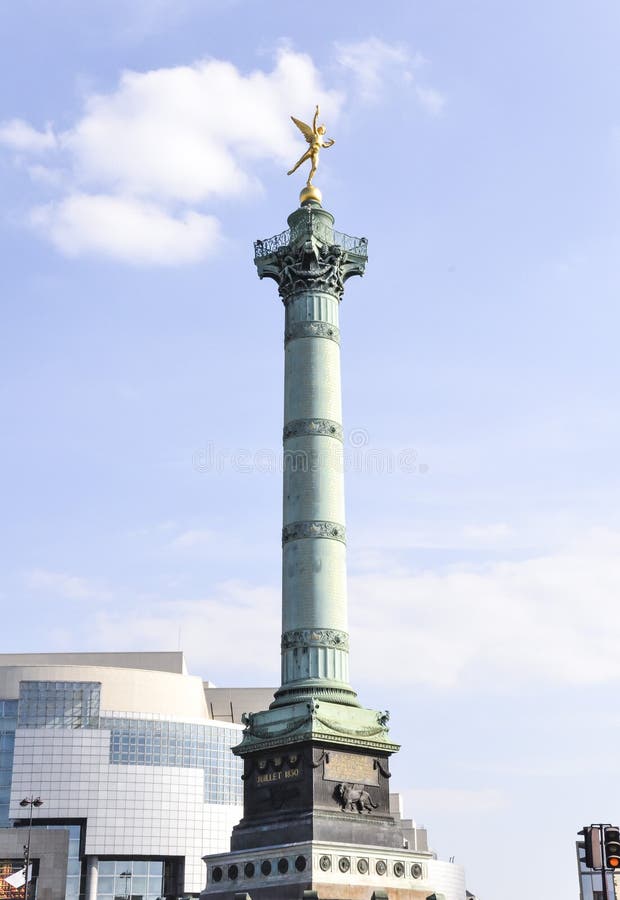 July Column Paris stock image. Image of column, bastille - 55595297