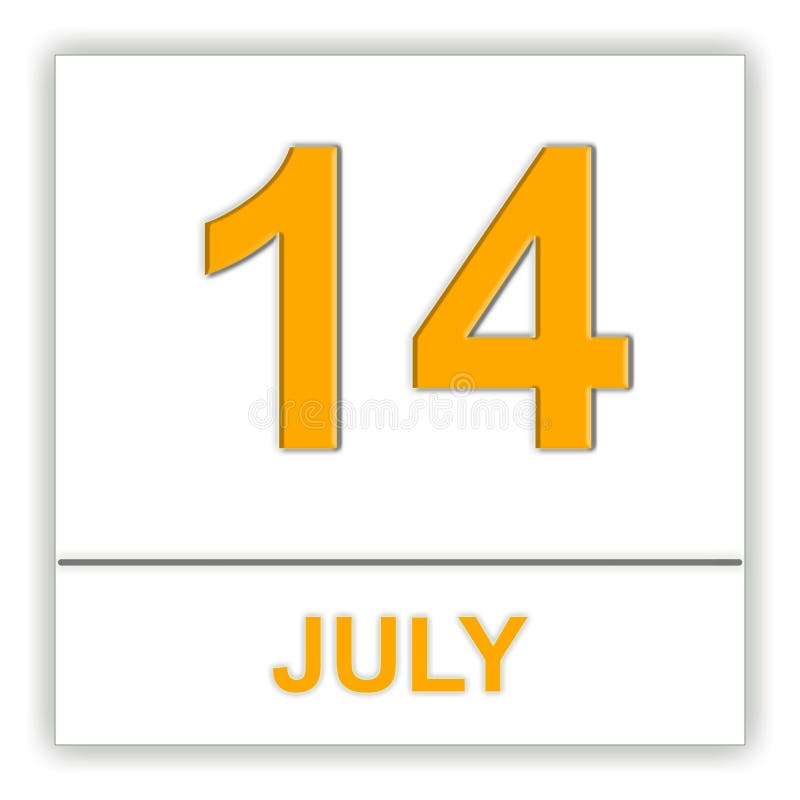 July 14. Day on the Calendar Stock Illustration - Illustration of today ...