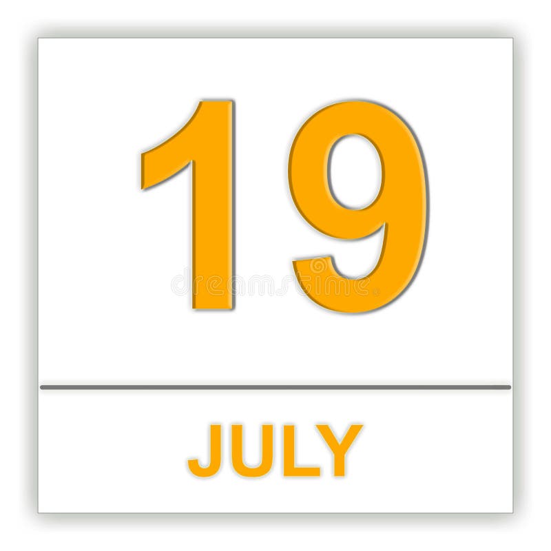 July 19. Day on the Calendar Stock Illustration - Illustration of today ...