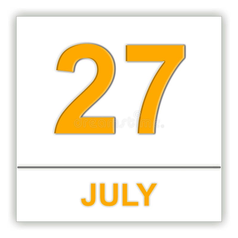 July 27. Day on the Calendar Stock Illustration - Illustration of ...