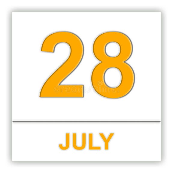 July 28. Day on the Calendar Stock Illustration - Illustration of ...