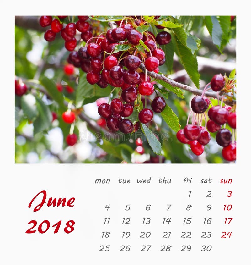 July Desk Calendar 2018 Template Flyer Design . Valencia Stock Photo ...