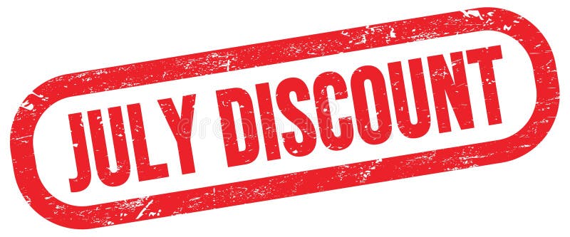 JULY DISCOUNT, Text Written on Red Stamp Sign Stock Illustration ...
