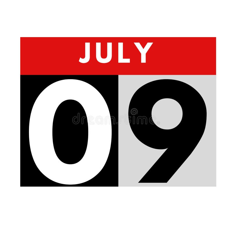 July 9 . Flat daily Calendar Icon .date ,day, Month Stock Illustration ... July 9 . Flat daily Calendar Icon .date ,day, Month Stock Illustration ...