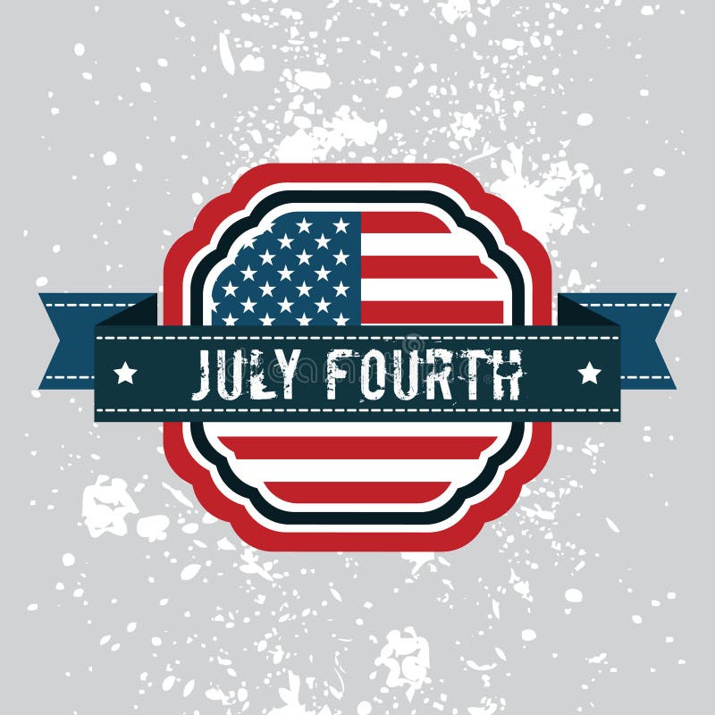 July Fourth Label. Vector Illustration Decorative Design Stock Vector ...