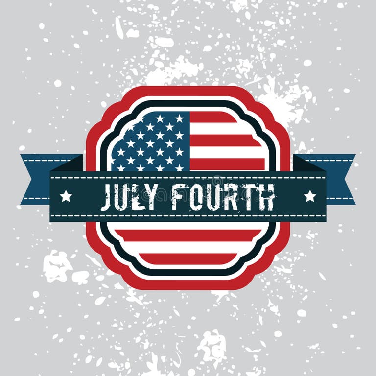 July Fourth Label. Vector Illustration Decorative Design Stock Vector ...