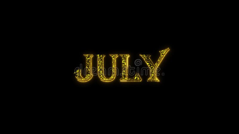 July Golden Text Animation Particles Shiny Gold Stock Footage - Video ...