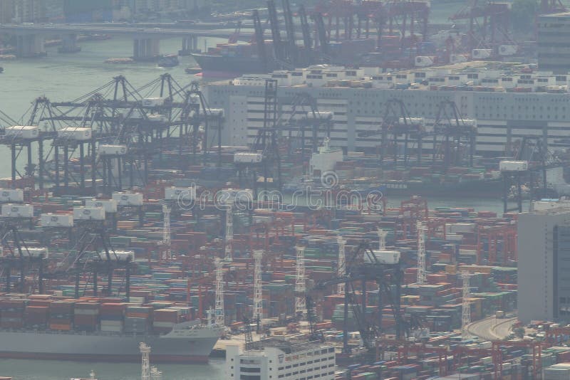 4 July 2014 the Hk Container Terminal Editorial Photography - Image of ...