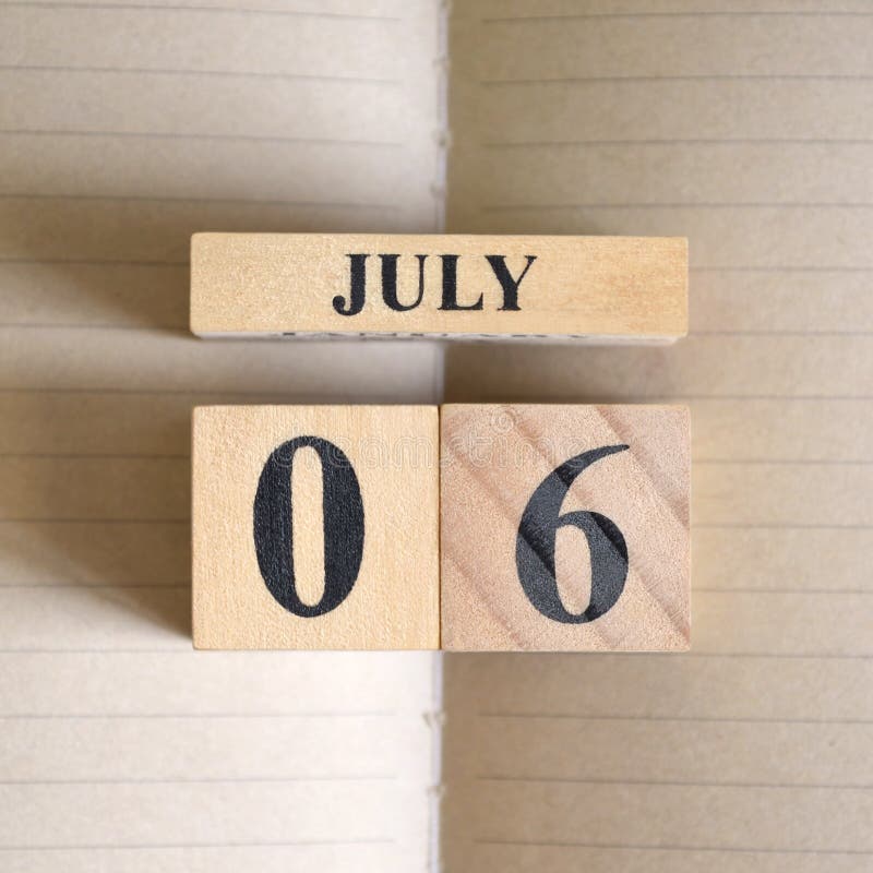 July 06, Icon Design with Number Cube. Stock Image - Image of 2035 ...