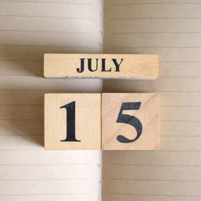 July 15, Icon Design with Number Cube. Stock Image - Image of 2033 ...